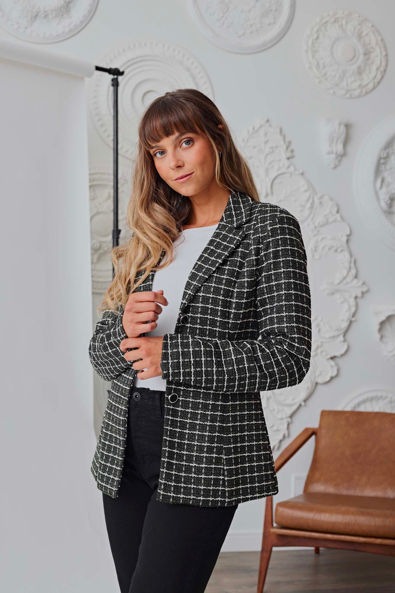 Kate Blazer - Green – Ivy Boutique